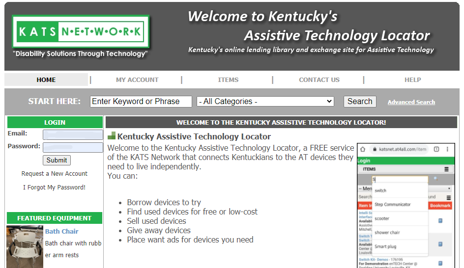 Getting the most out of the KY AT Locator: Registering for an Account and Searching for Items ...